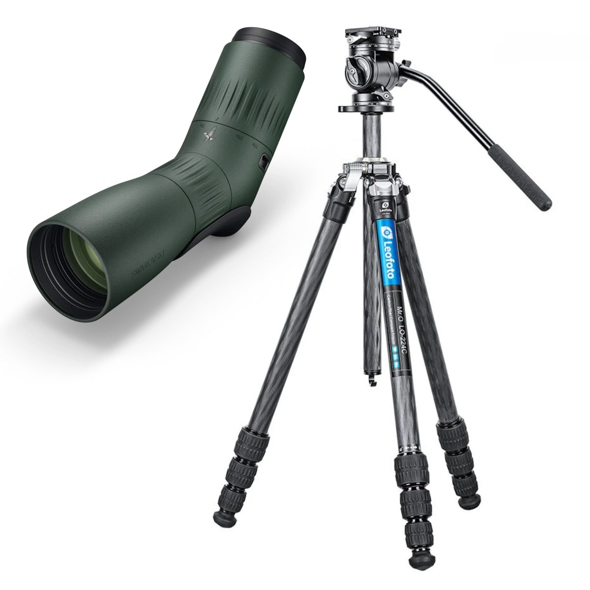 Swarovski Optik ATC 17-40x56 Spotting Scope with Leofoto 10 Layer Carb ...