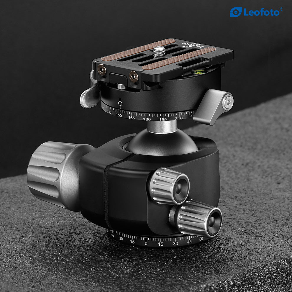 Leofoto LH Series LH-40PCL 40mm Low Profile Dual Panorama Ball Head wi ...